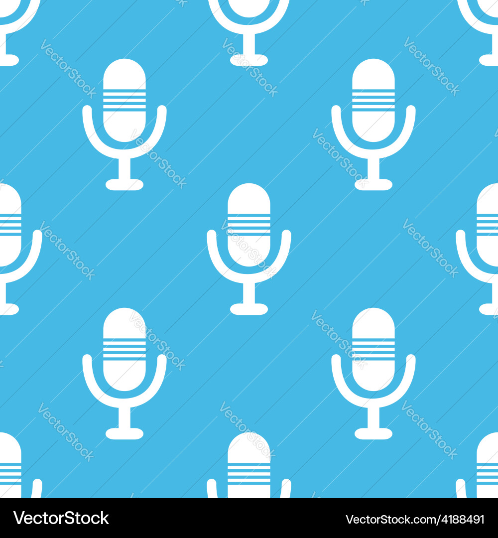 Microphone seamless pattern Royalty Free Vector Image