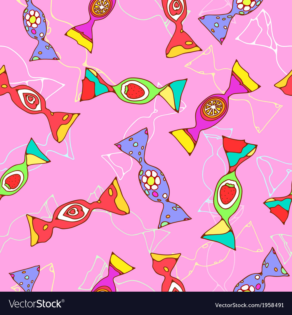 Seamless candy pattern Royalty Free Vector Image