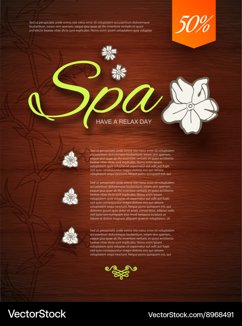 Spa resort or beauty business Royalty Free Vector Image