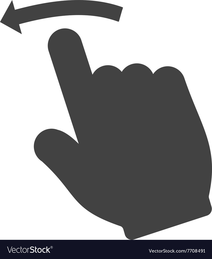 Swipe left Royalty Free Vector Image - VectorStock