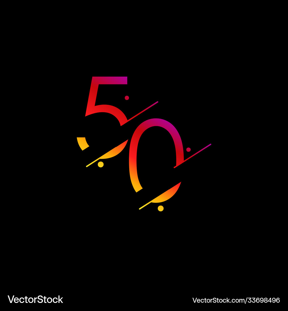 50 years anniversary celebration elegant number Vector Image