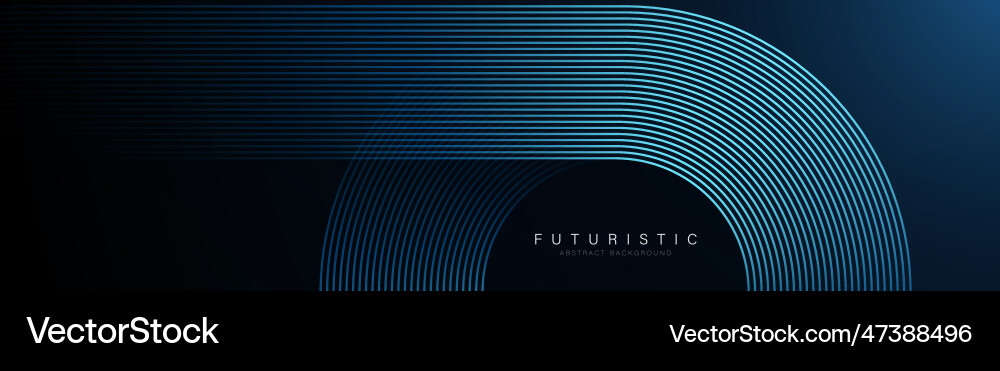 Abstract futuristic glowing lines on dark Vector Image