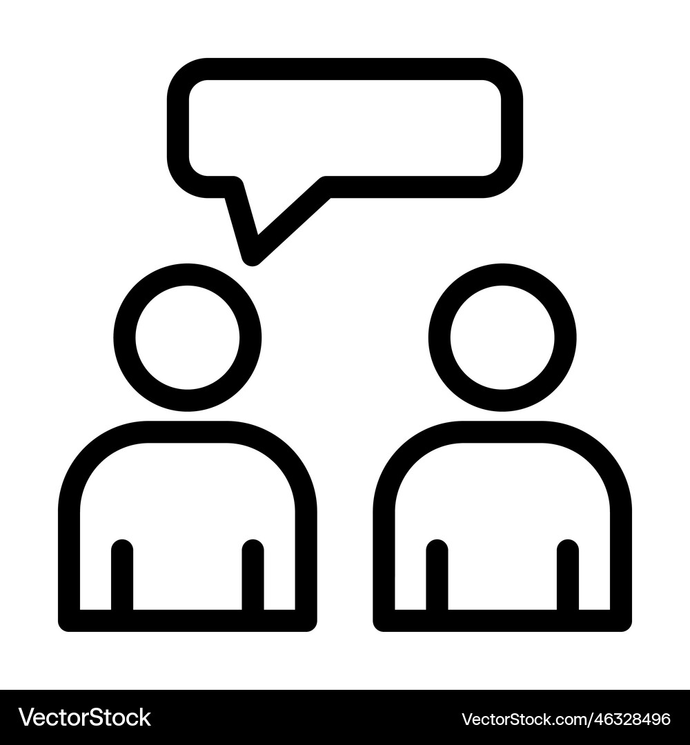 Communicate thick line icon for personal Vector Image