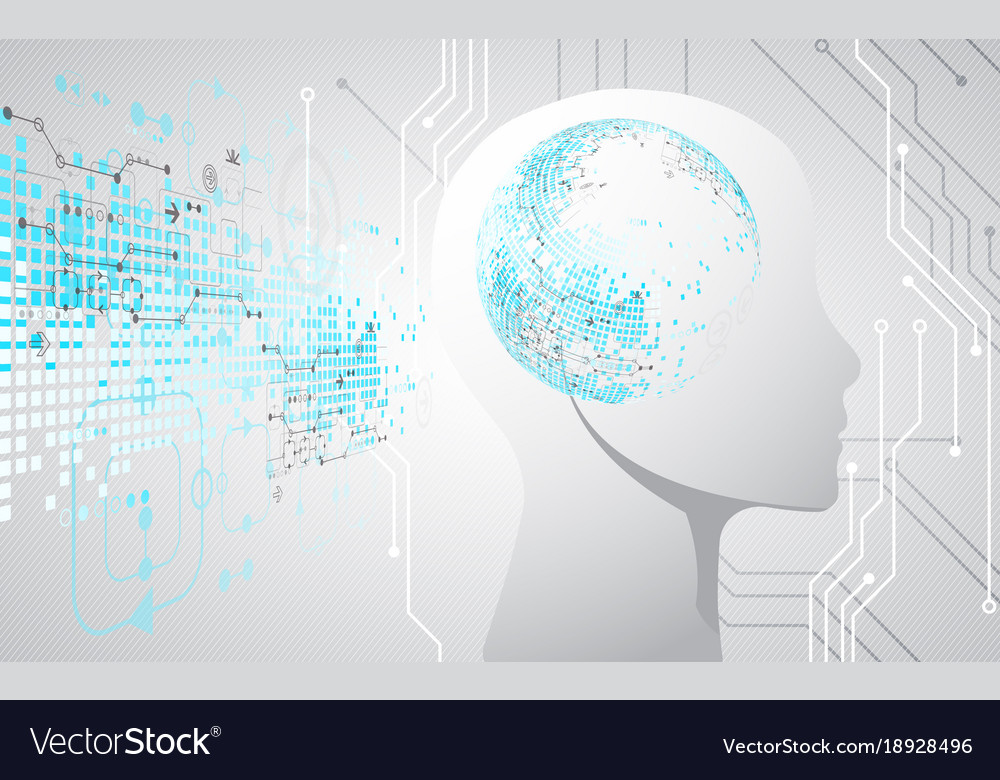 Creative brain concept background artificial Vector Image