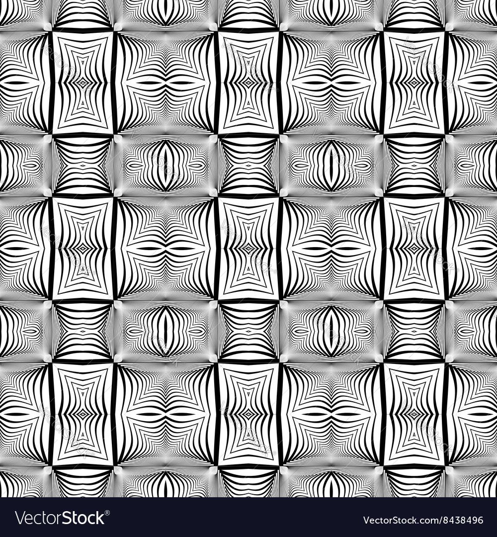 Design Seamless Monochrome Decorative Pattern Vector Image