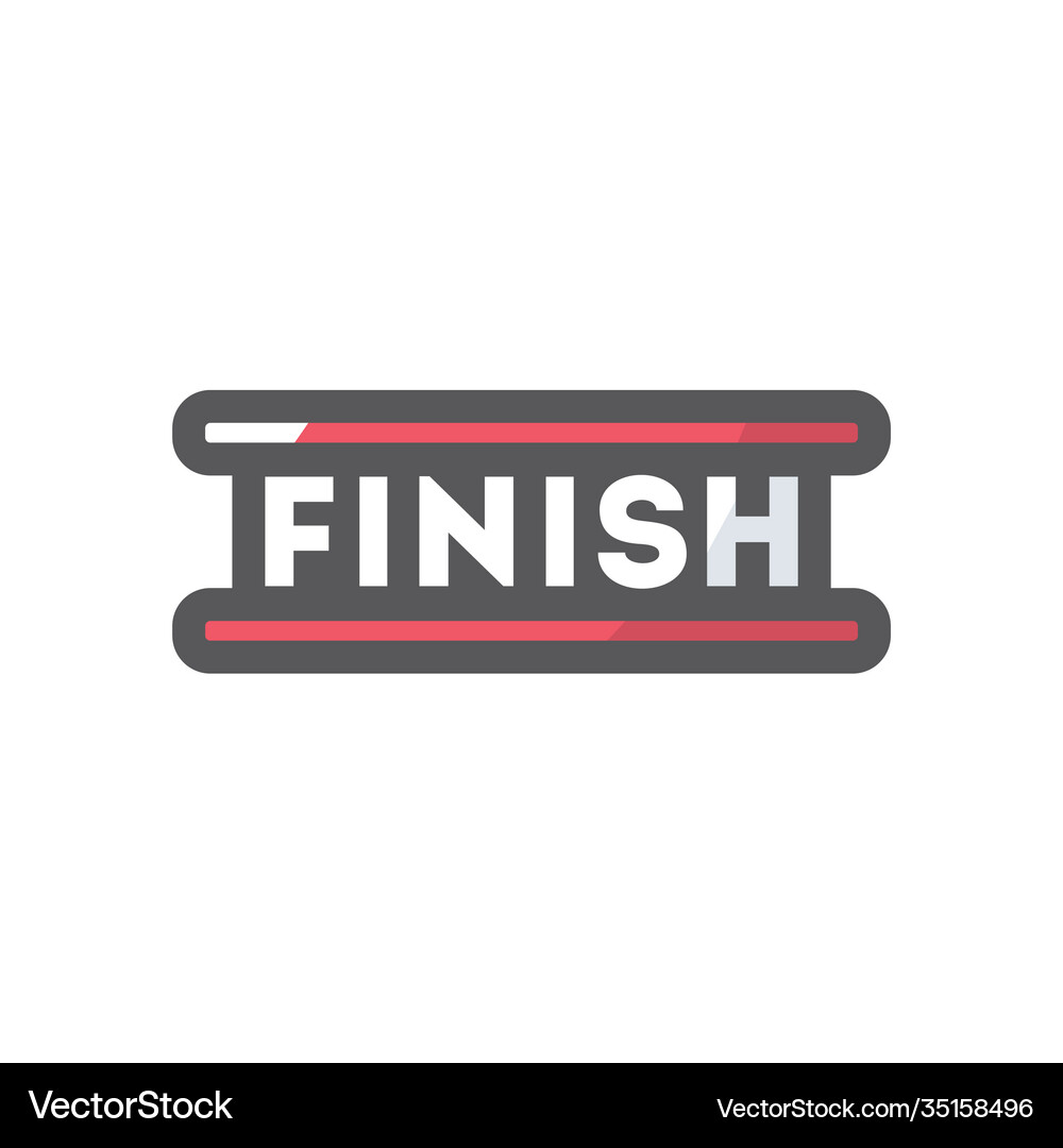 Finish line banner icon cartoon Royalty Free Vector Image