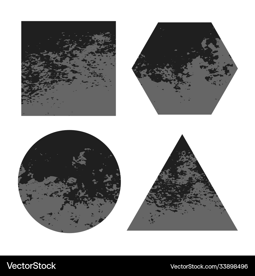 Geometric dirty grunge distressed shapes Vector Image