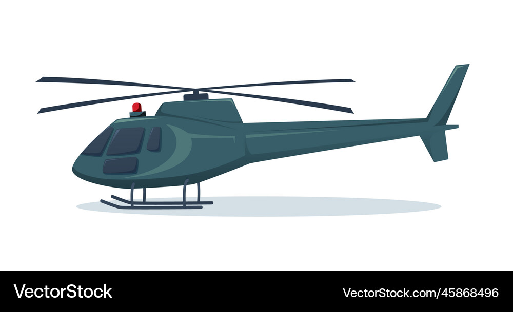Helicopter aircraft vehicle isolated Royalty Free Vector