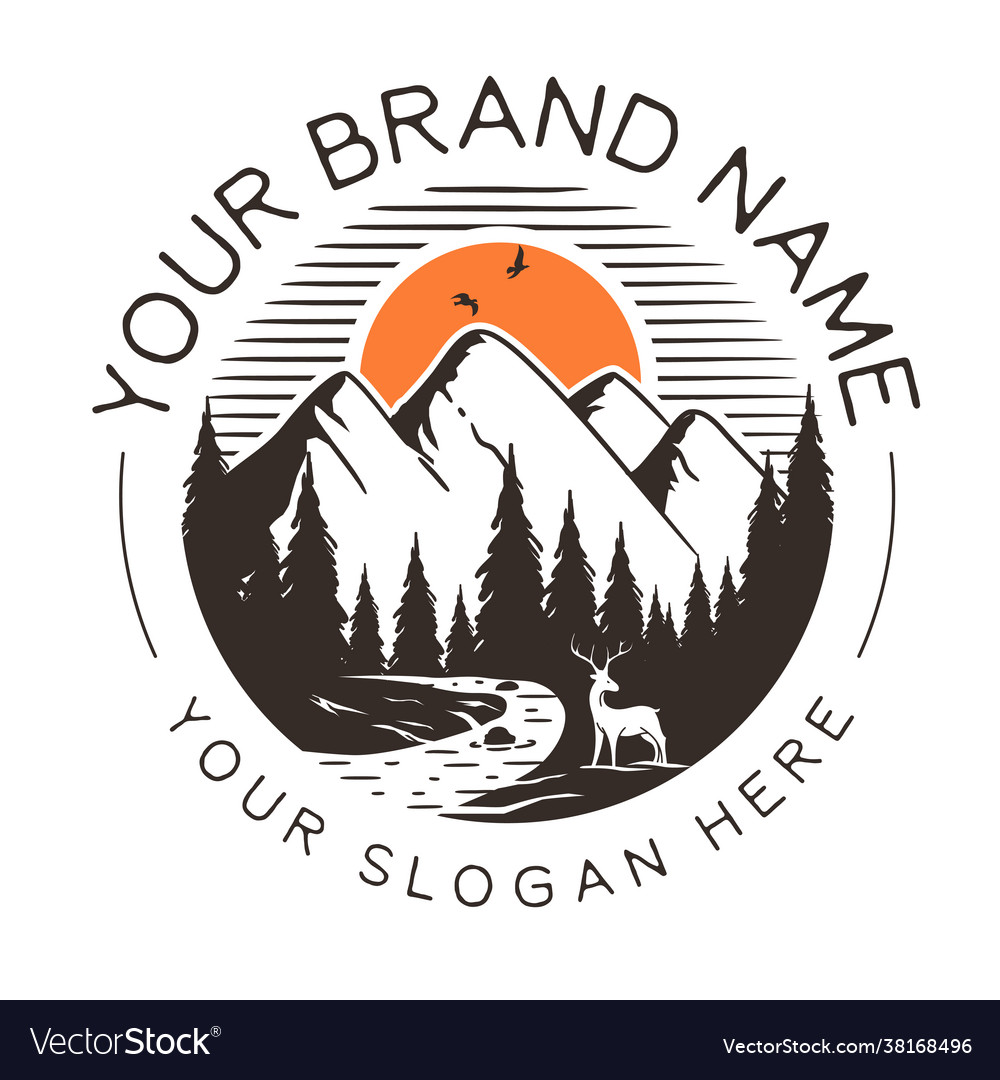 Hunting logo design template Royalty Free Vector Image