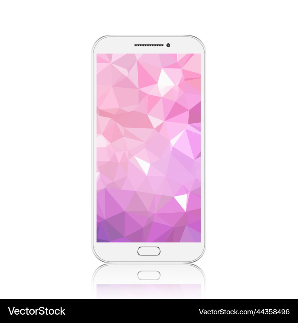 Modern detailed realistic white smartphone mobile Vector Image