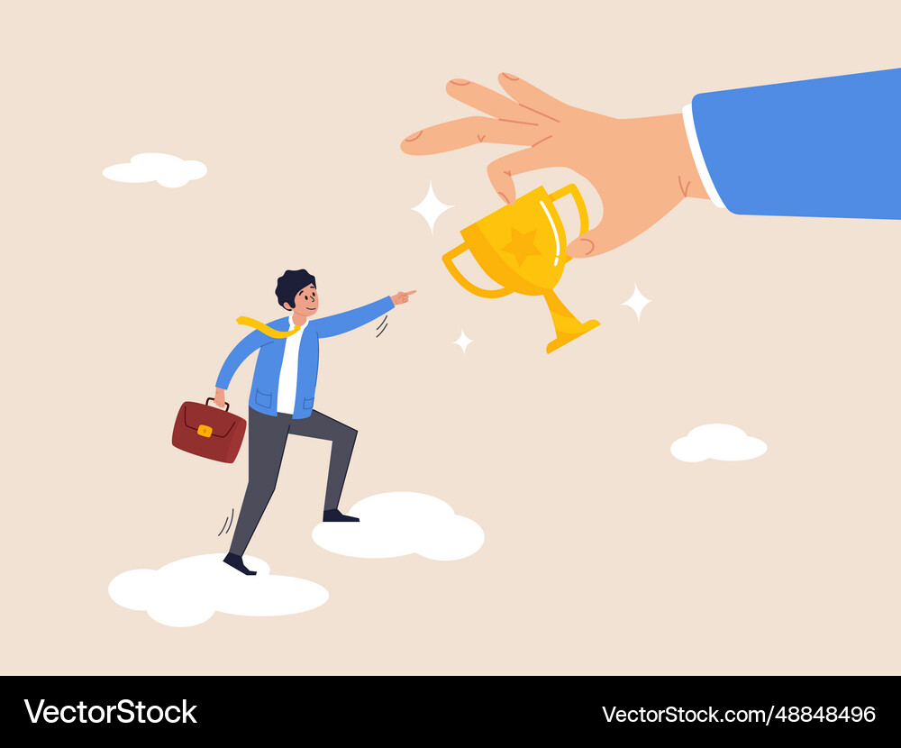 Motivation to achieve goal concept small win Vector Image
