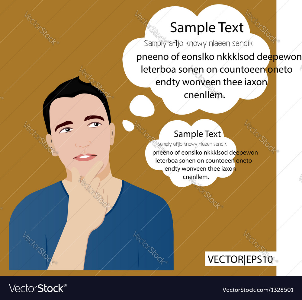 Man think Royalty Free Vector Image - VectorStock