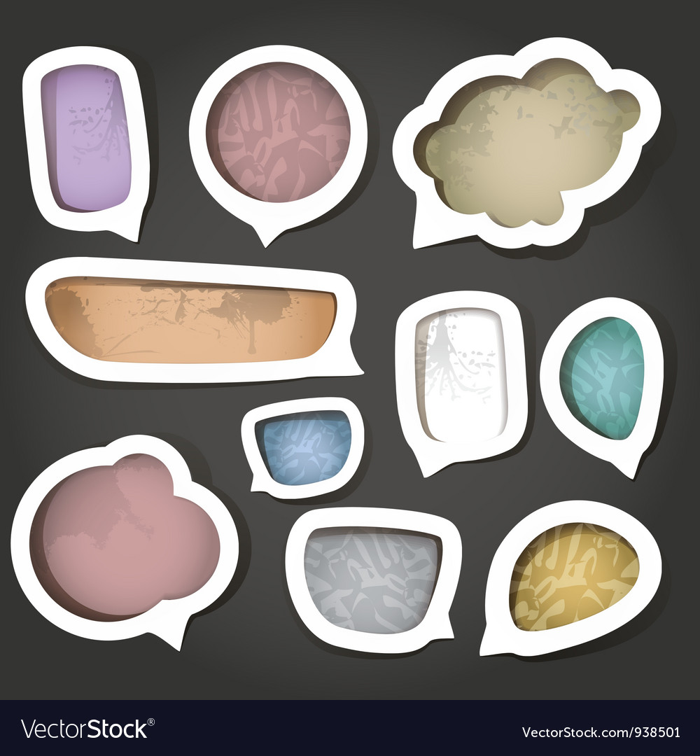 Speech bubble frames Royalty Free Vector Image