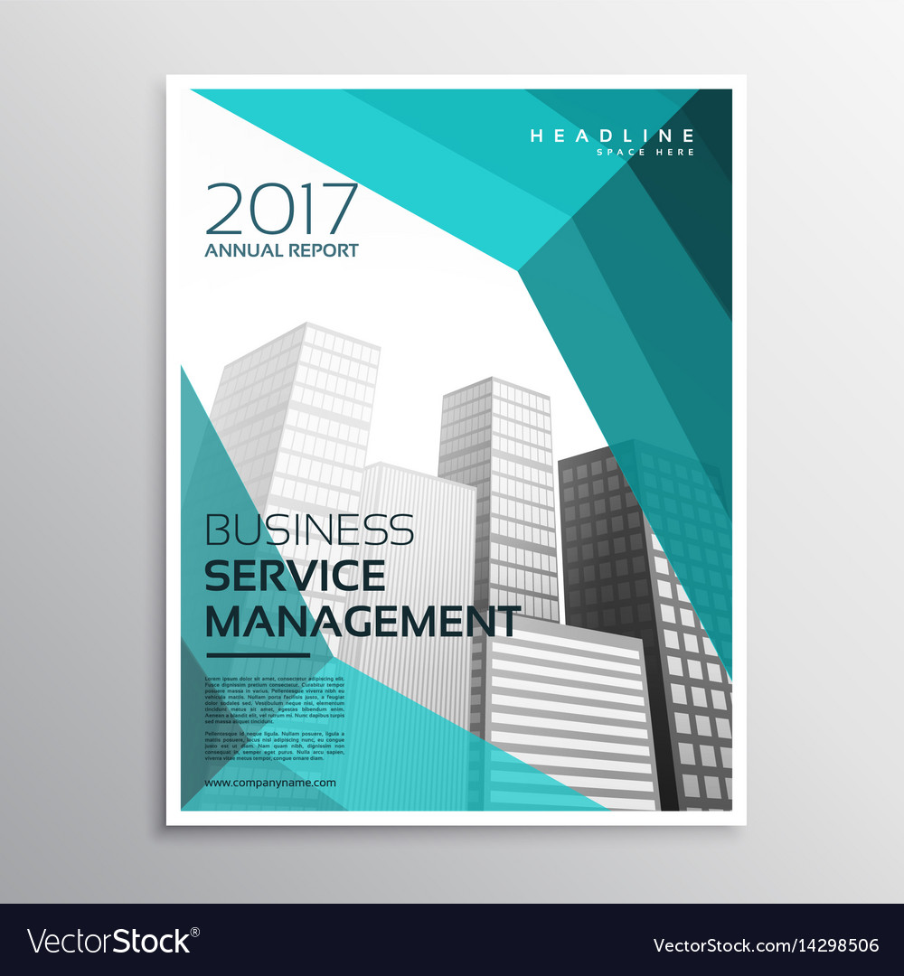 Abstract Style Business Leaflet Template With Vector Image