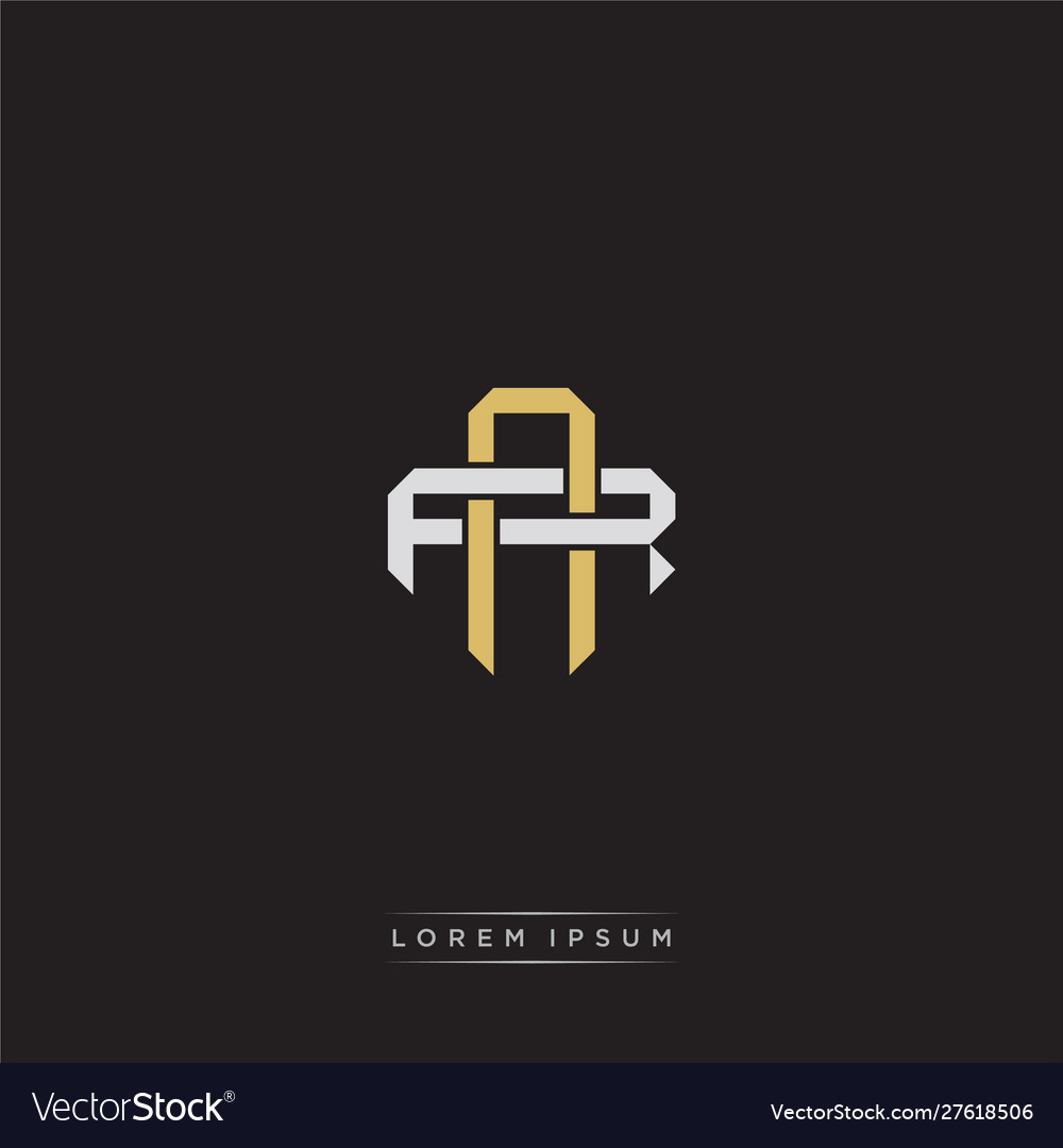 Ar initial letter overlapping interlock logo Vector Image