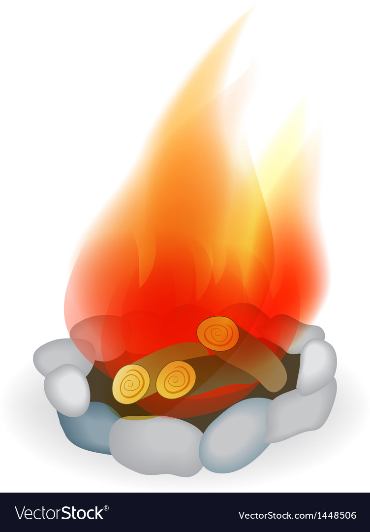 Campfire Royalty Free Vector Image - VectorStock