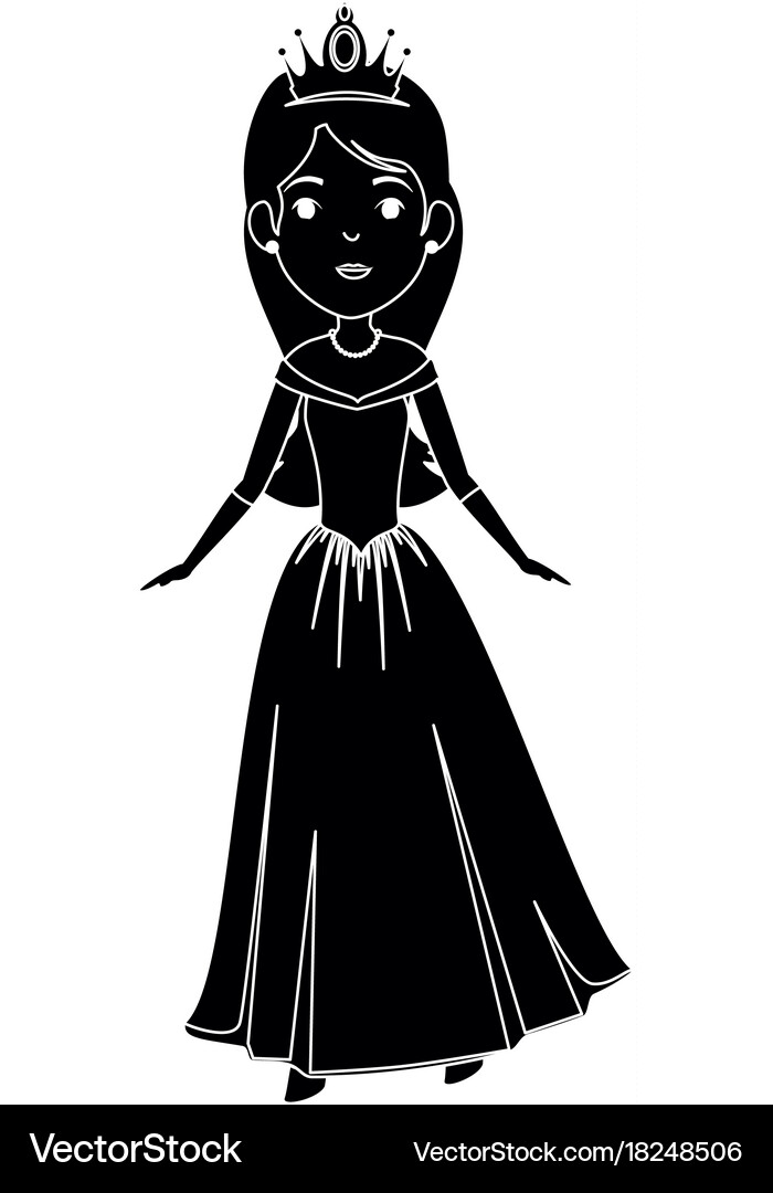 Cute fantasy princess character Royalty Free Vector Image