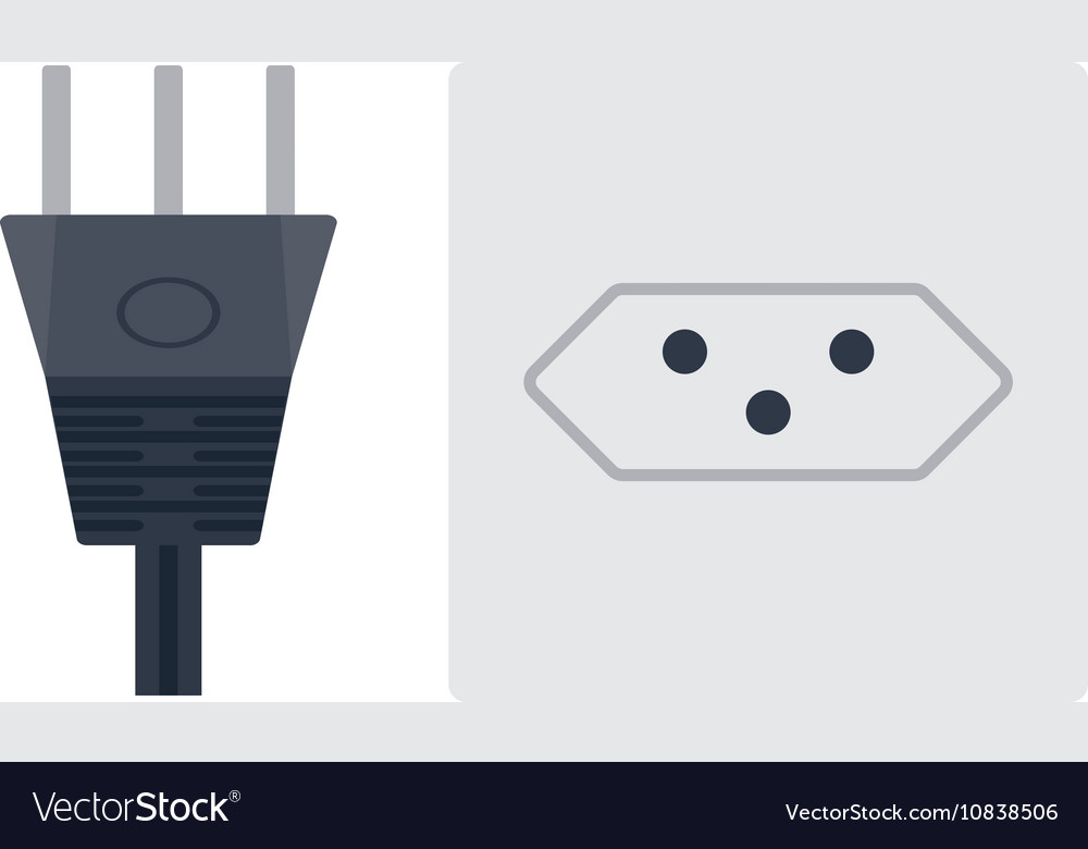 Electrical outlet plug Royalty Free Vector Image
