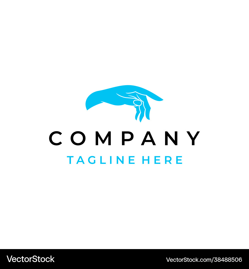 Elegant female hands in beautiful setting logo Vector Image