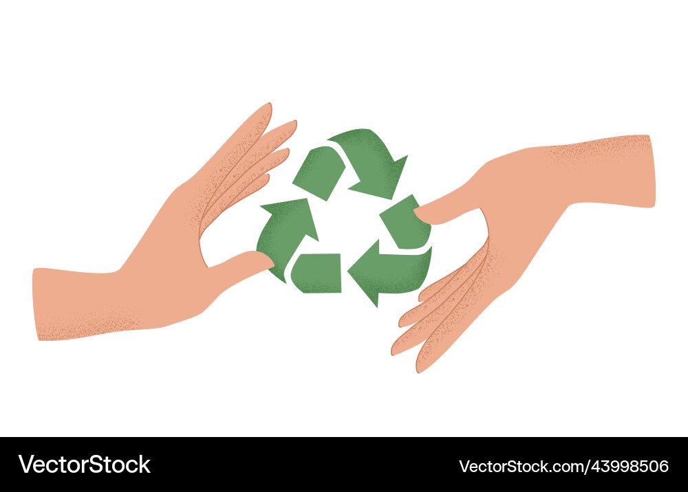 Human hand holding recycle symbol concept Vector Image