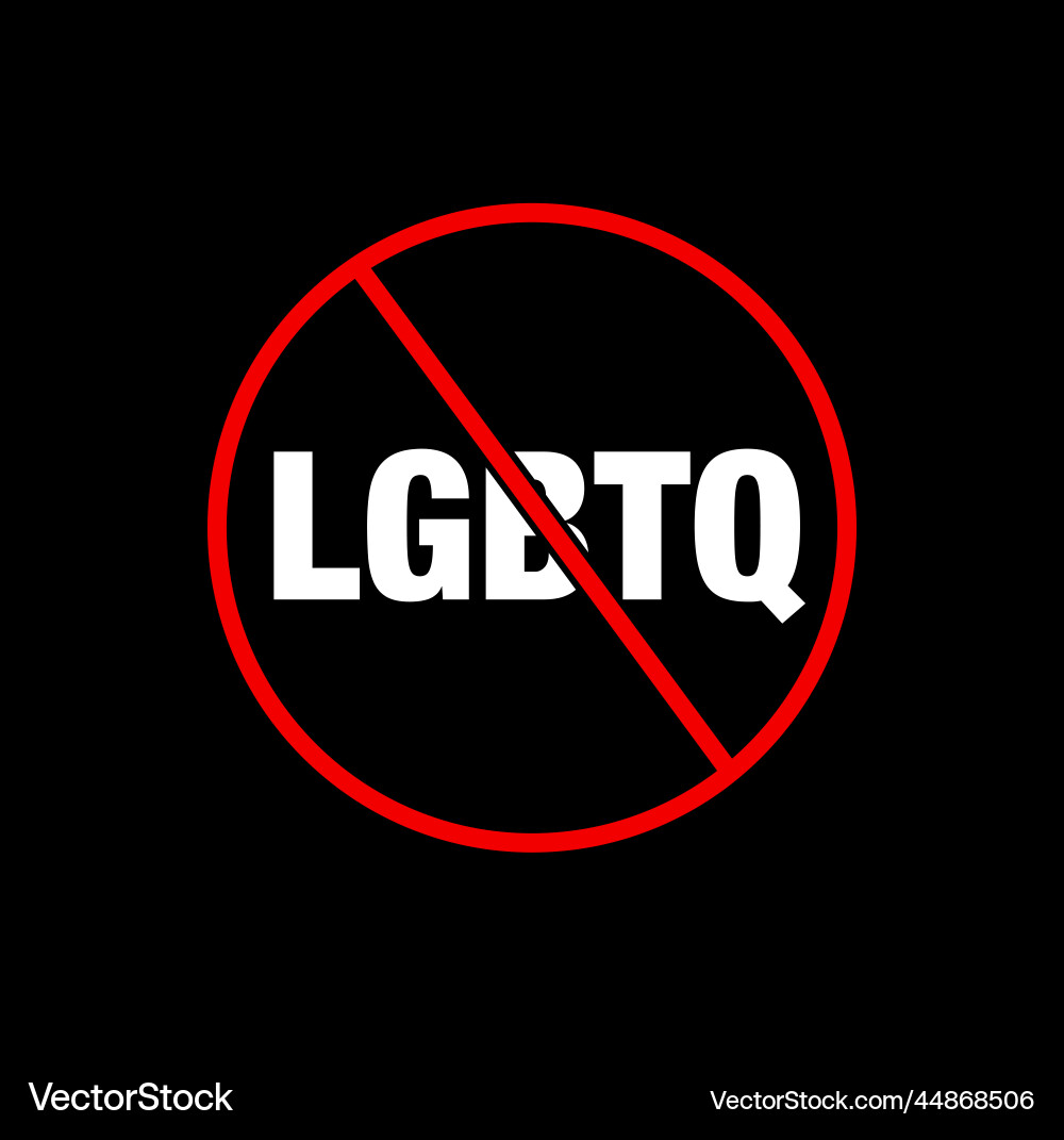 No lgbtq icon banned Royalty Free Vector Image