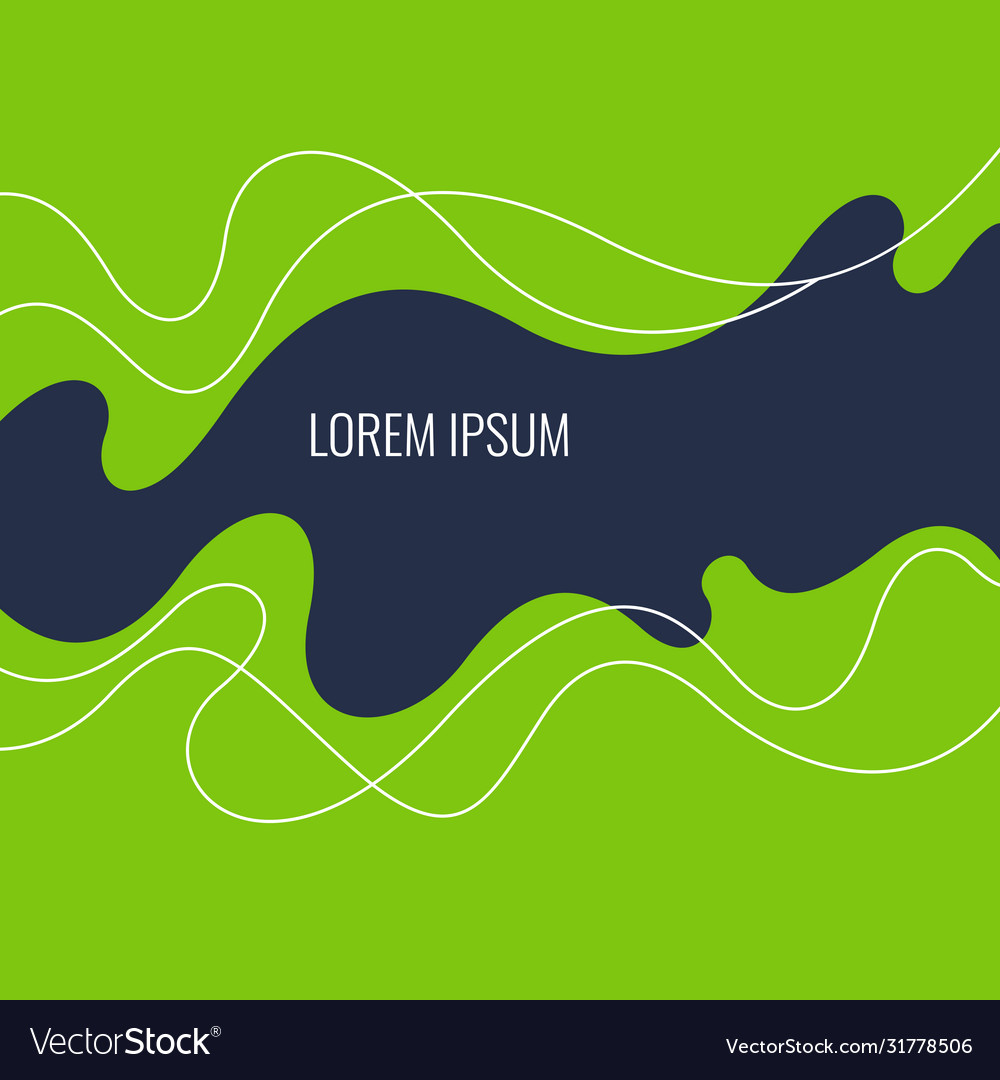 Poster with dynamic waves Royalty Free Vector Image