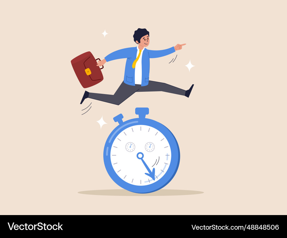 Sense of urgency concept quick response attitude Vector Image