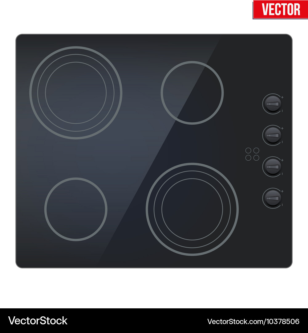 Surface of electric and inductive hob Royalty Free Vector