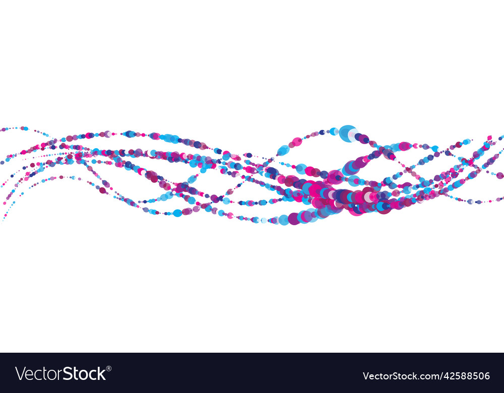 Wavy dot line pattern Royalty Free Vector Image