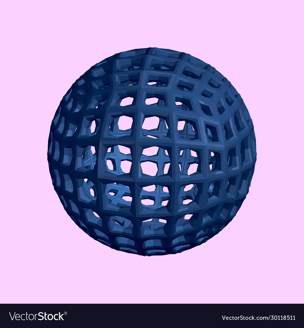 Abstract Sphere Wireframe Royalty Free Vector Image