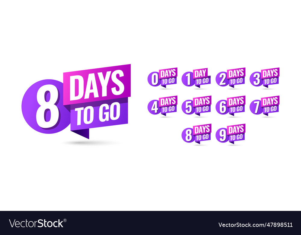 Countdown left days banner count time sale Vector Image