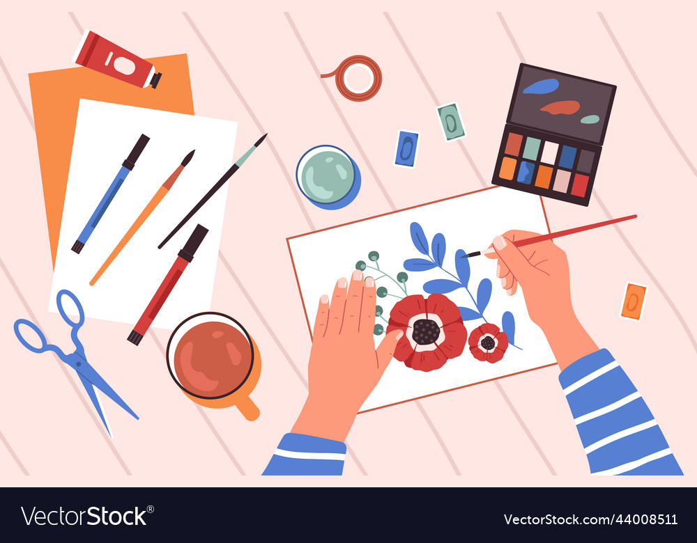 Craft hobby background Royalty Free Vector Image