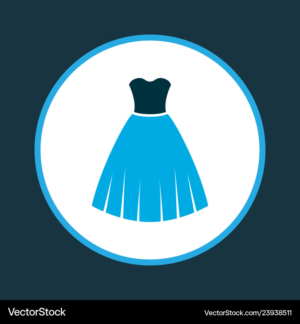 Evening gown icon colored symbol premium quality Vector Image