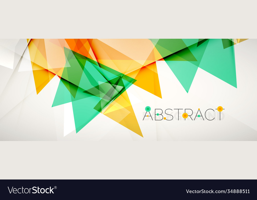 Geometric abstract background color triangle Vector Image