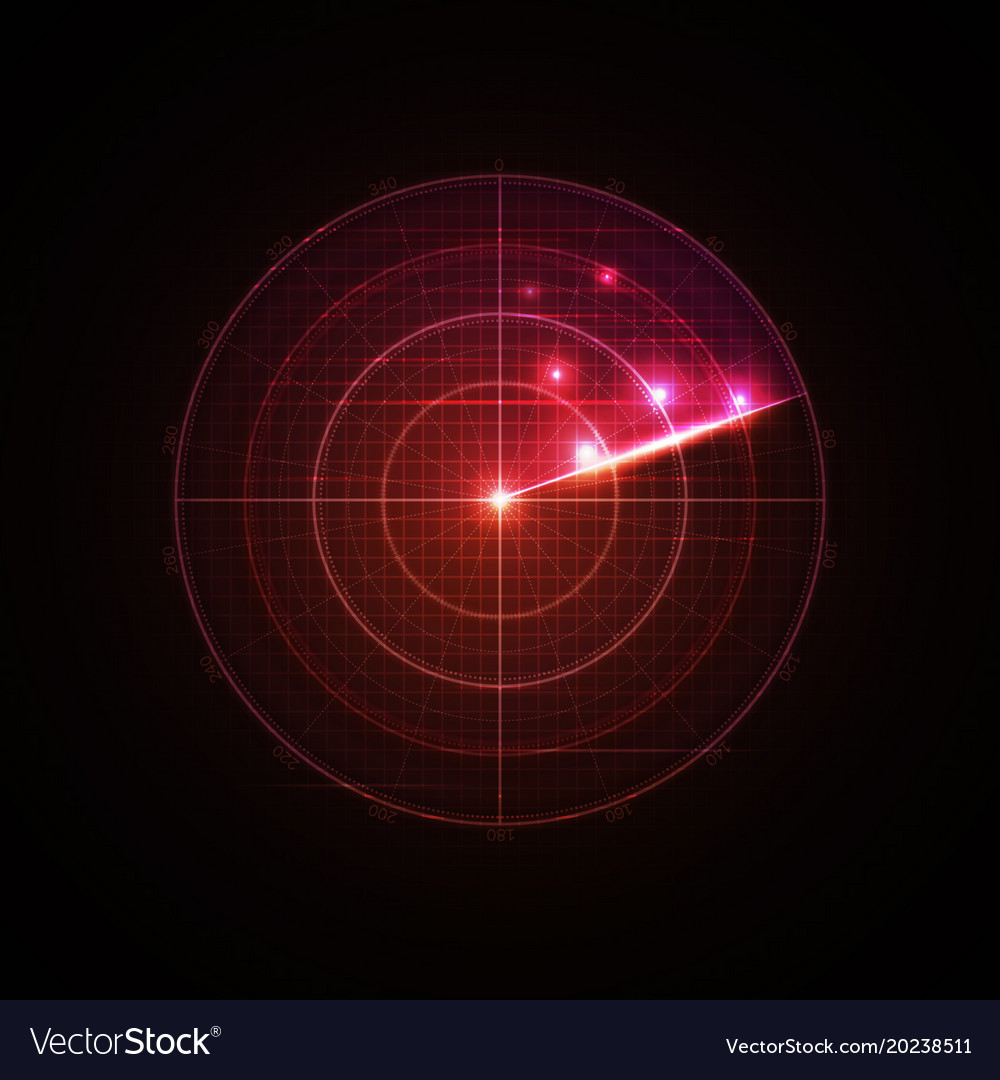 Realistic Radar Interface Royalty Free Vector Image