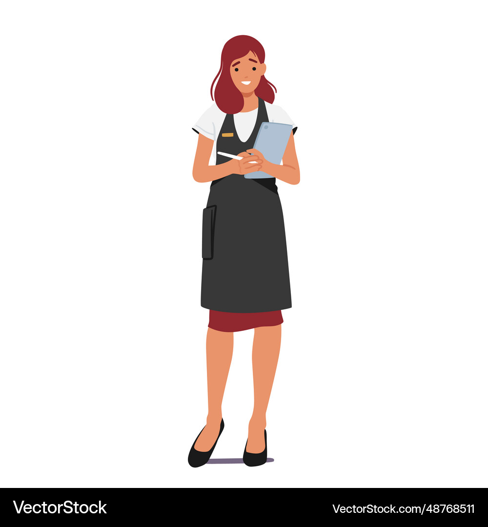 Restaurant administrator female character wear Vector Image