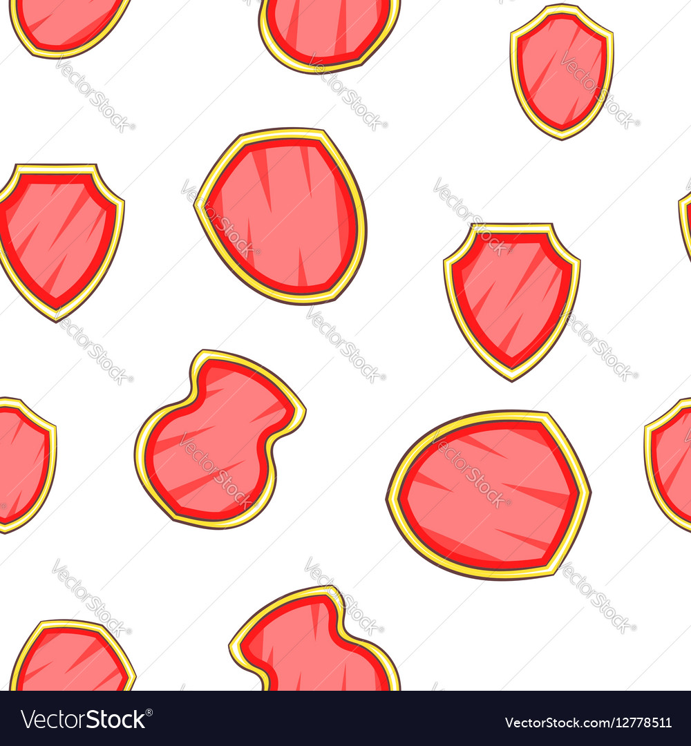 Shield pattern cartoon style Royalty Free Vector Image