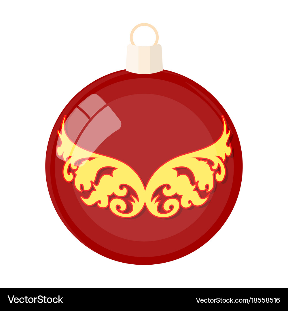 Ball single icon in flat stylea toy symbol Vector Image