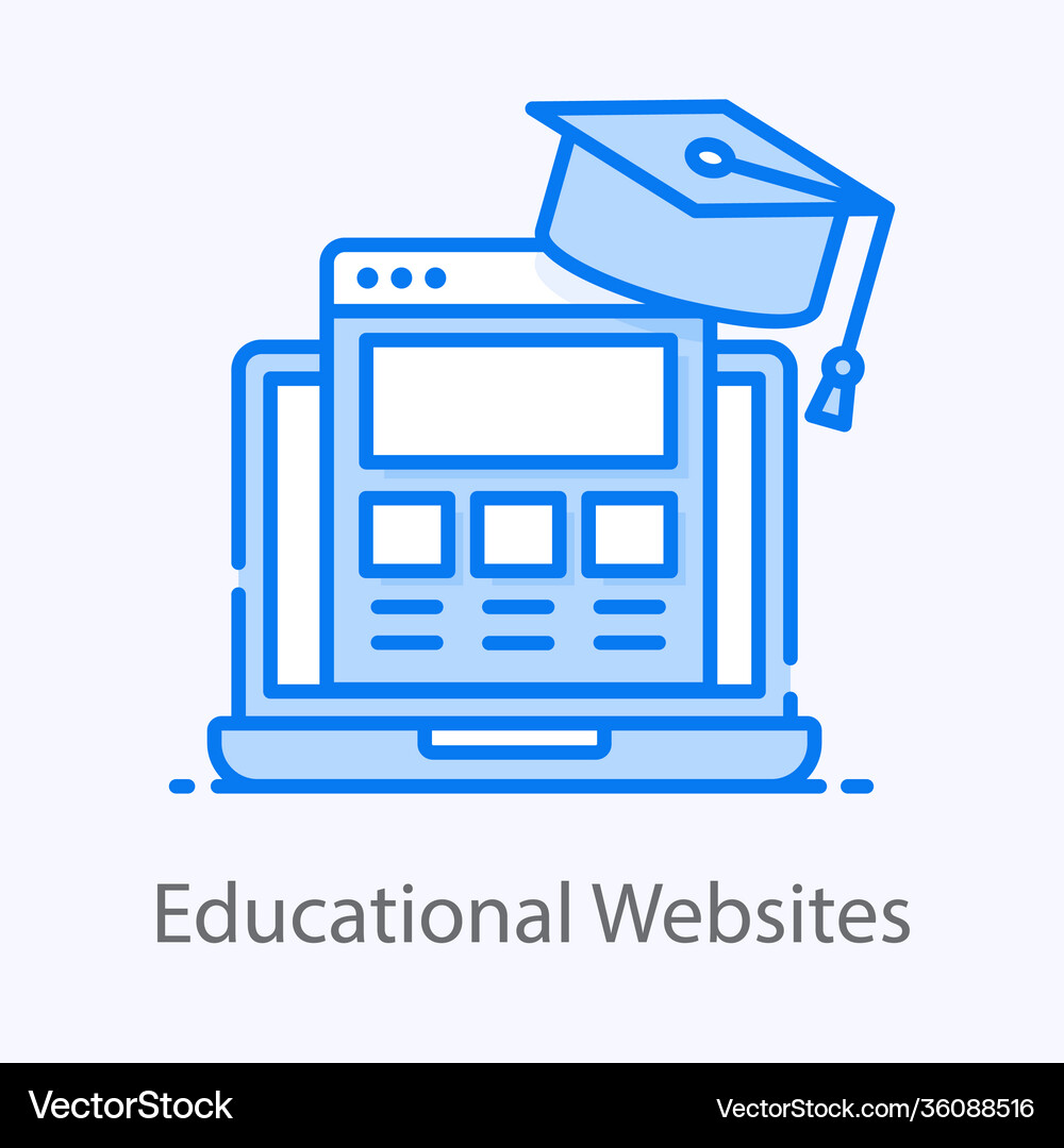 Educational website Royalty Free Vector Image - VectorStock