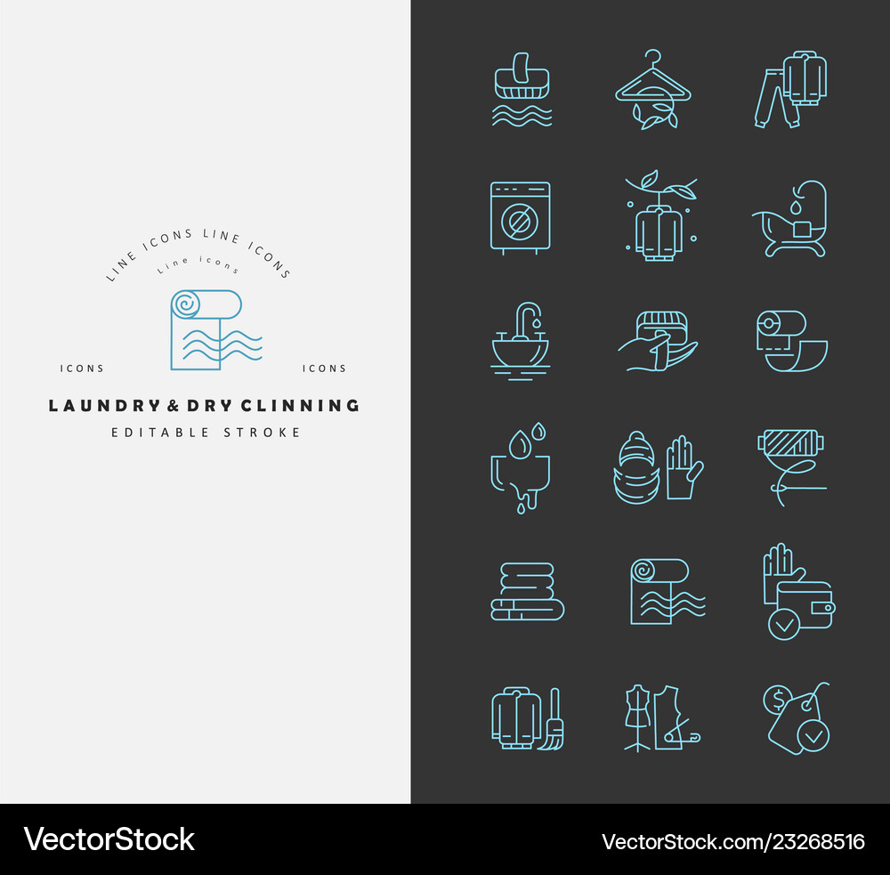 Icon and logo for laundry dry clinning Royalty Free Vector