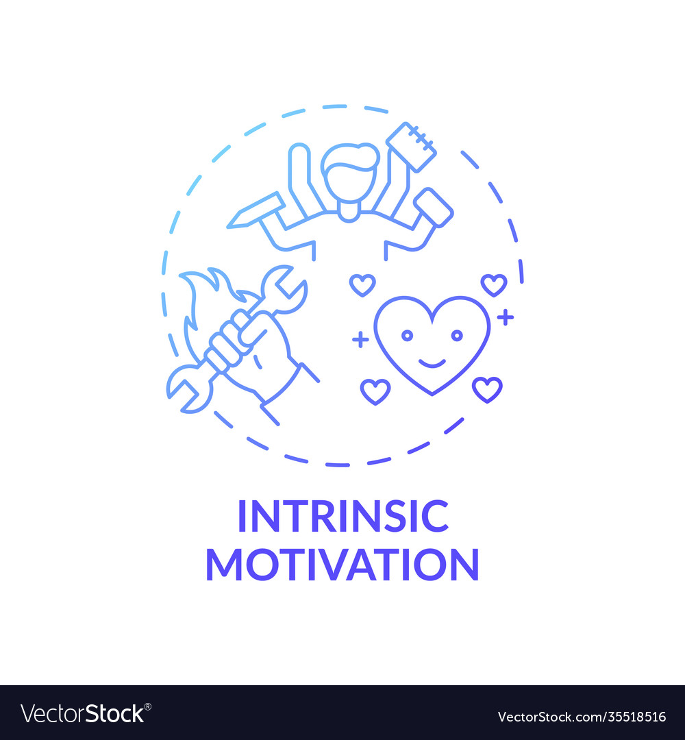 Intrinsic motivation concept icon Royalty Free Vector Image Intrinsic motivation concept icon Royalty Free Vector Image