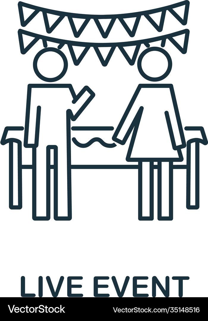 Live event icon from digital marketing collection Vector Image