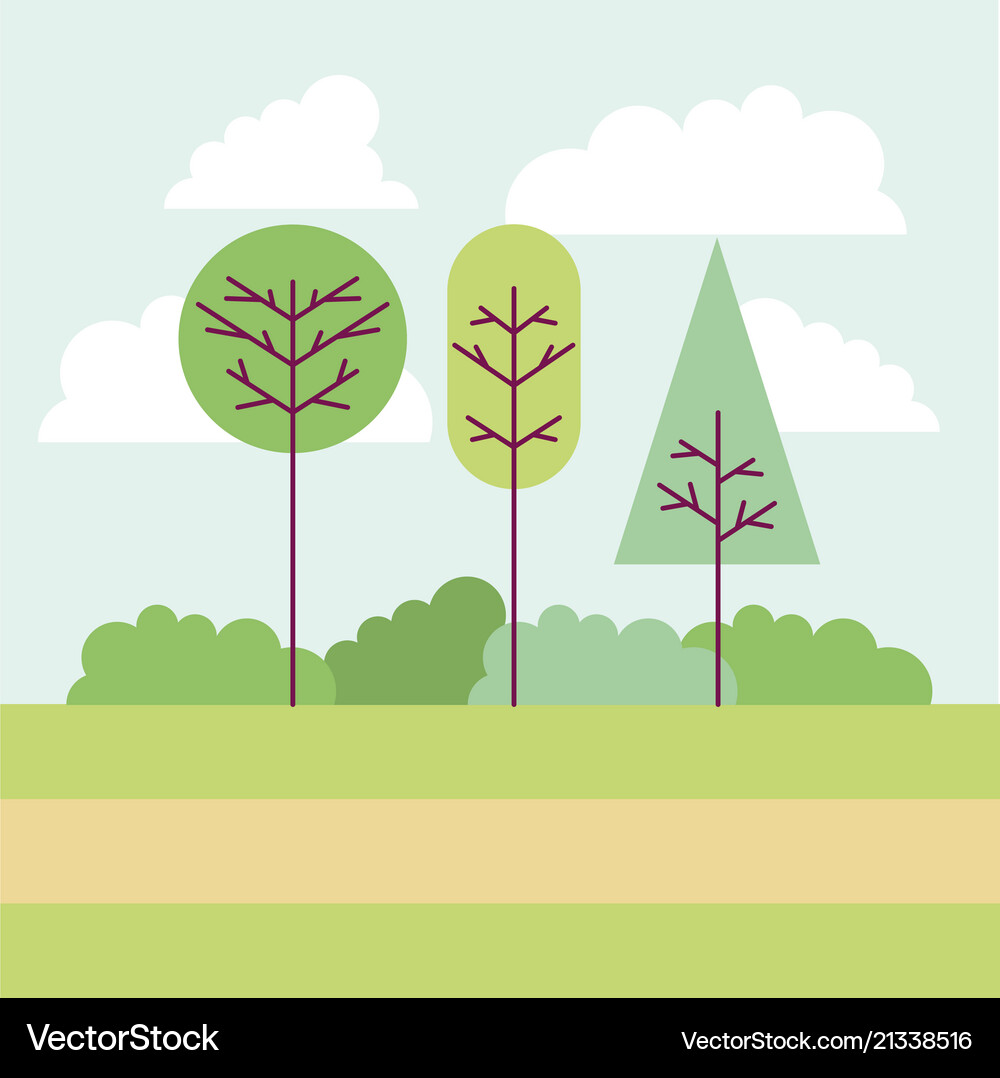 People park and city Royalty Free Vector Image