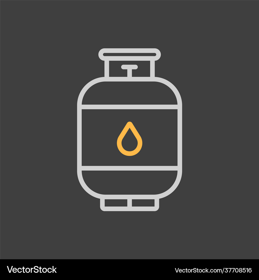 Propane gas cylinder icon dark background Vector Image