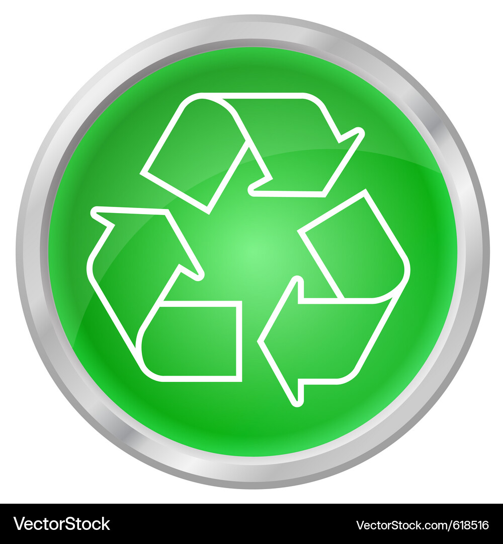 Recycling button Royalty Free Vector Image - VectorStock