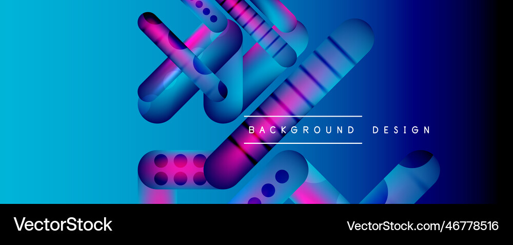 Round shapes and lines with fluid gradients Vector Image