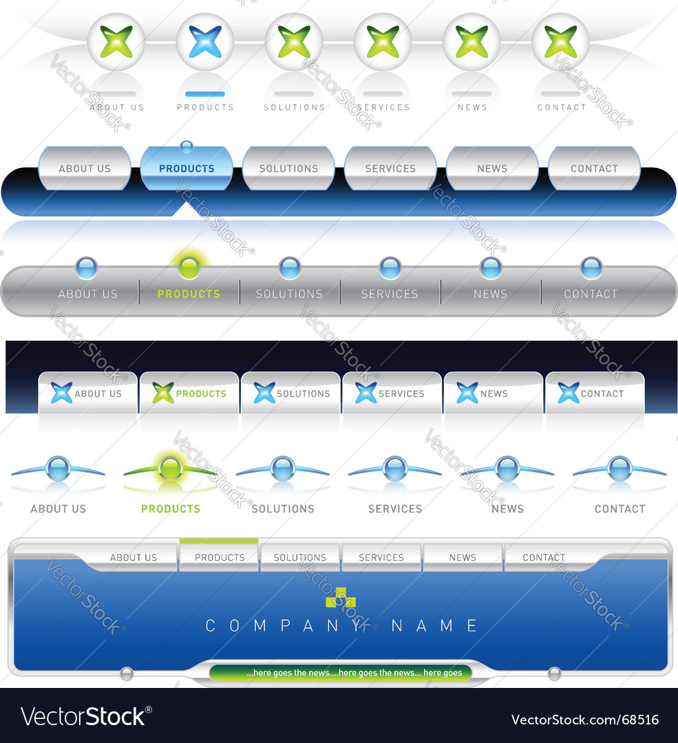 Web menu Royalty Free Vector Image - VectorStock