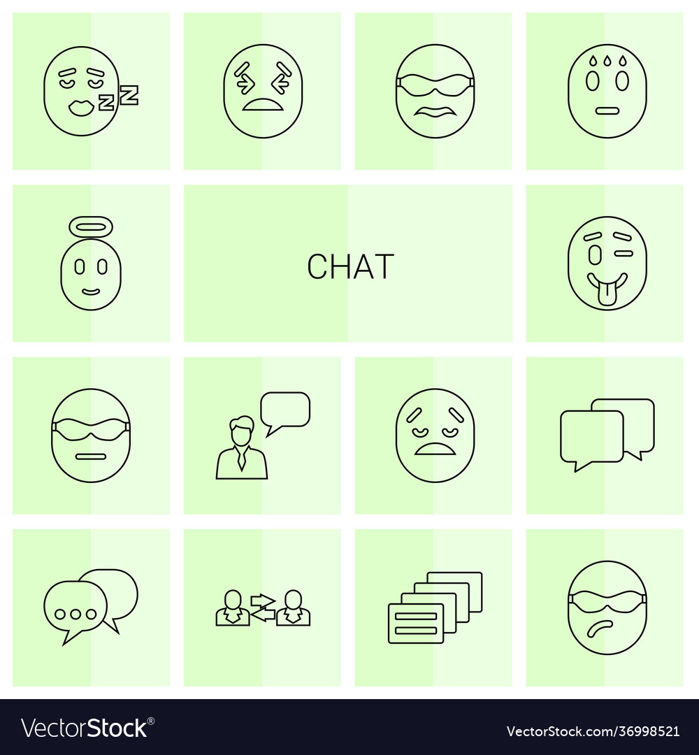 14 chat icons Royalty Free Vector Image - VectorStock