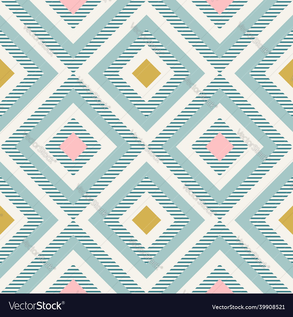 Abstract geometry diamond shapes seamless pattern Vector Image