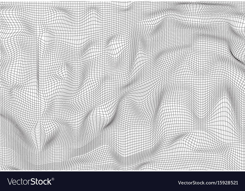 Abstract polygonal wave wireframe background Vector Image